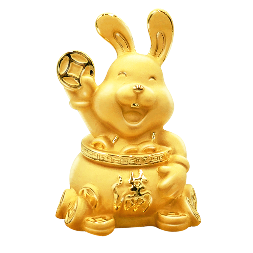 Golden Bunny of Wealth – Gold Art
