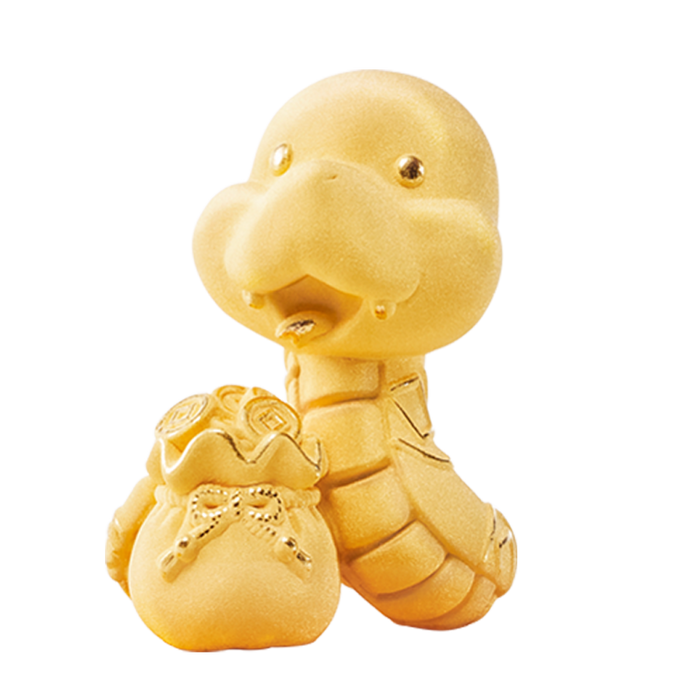 Wealth Guardian Snake – Gold Art