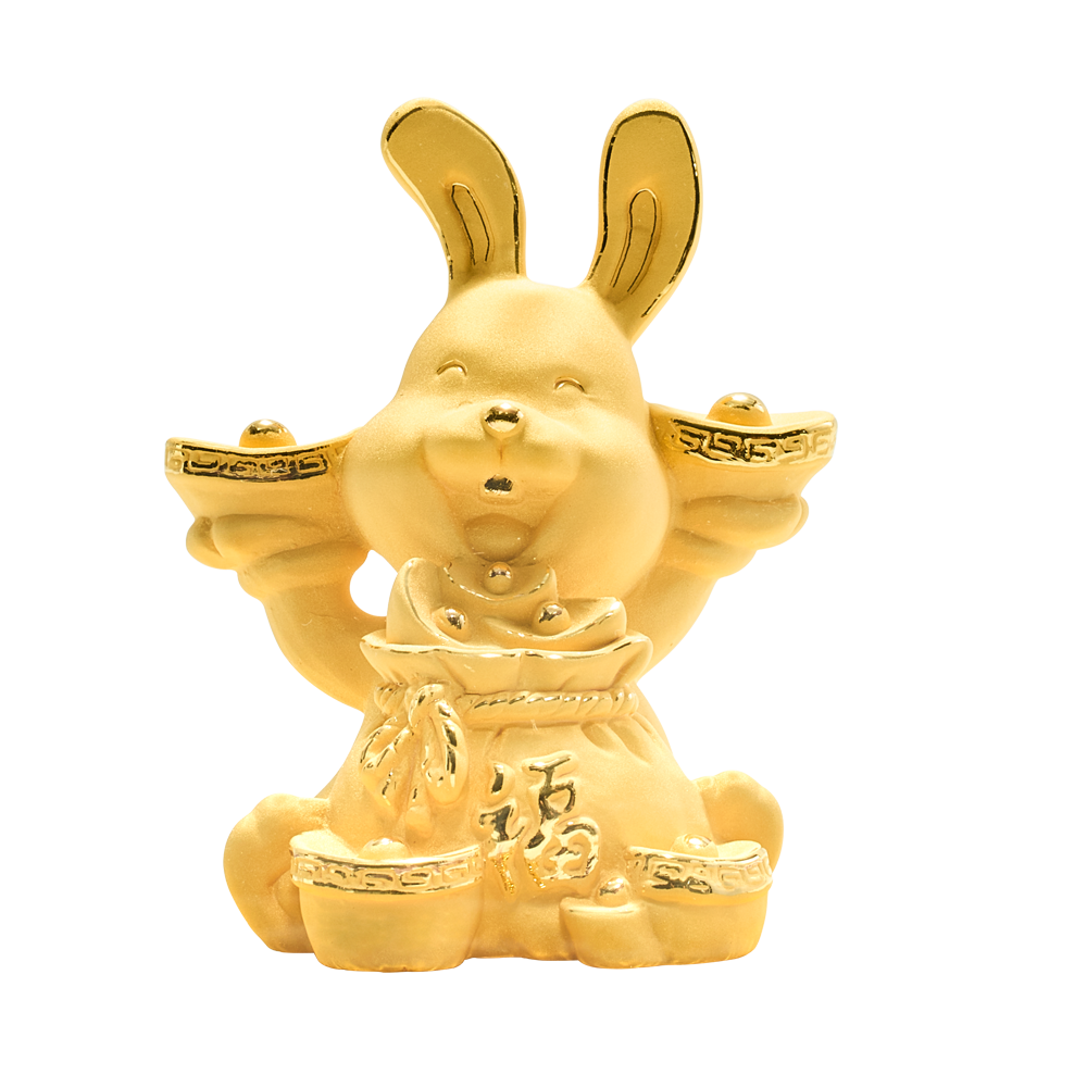 Golden Bunny of Prosperity – Gold Art